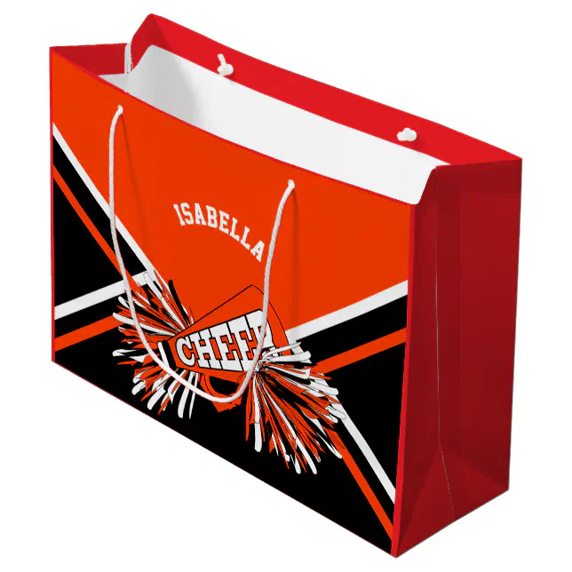 Cheerleader - Red, White and Black - Large Large Gift Bag | Zazzle