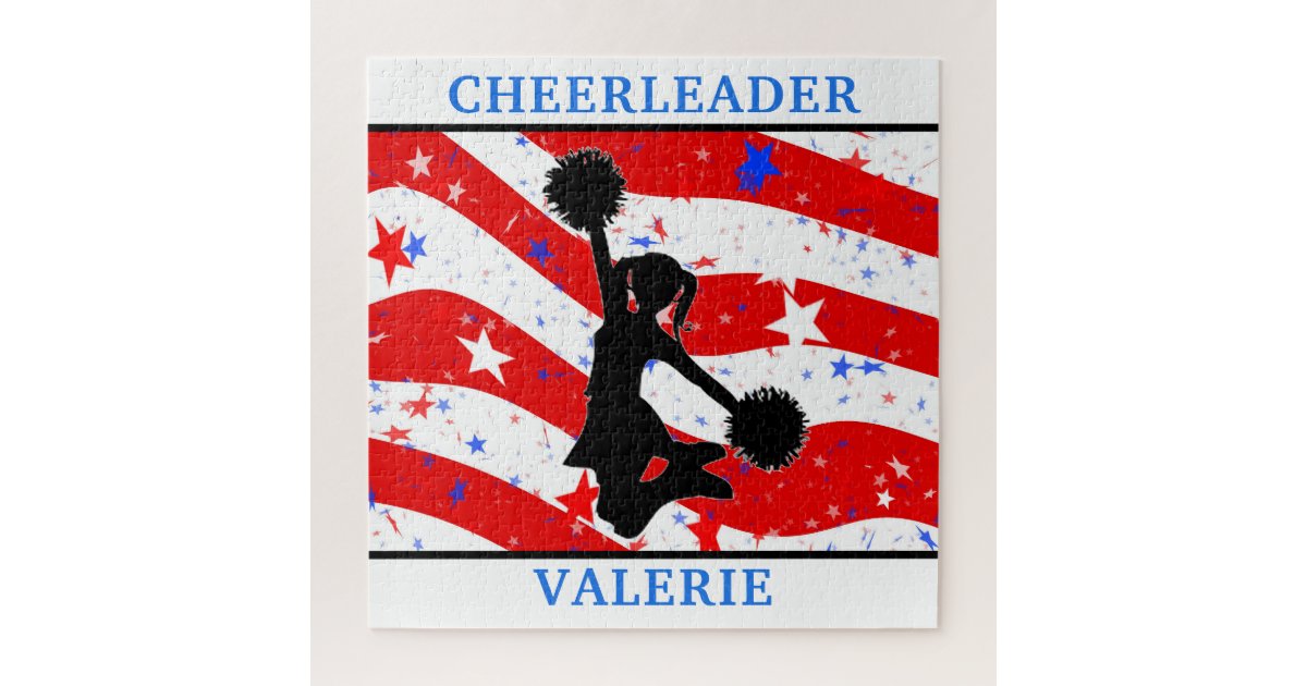 Cheerleader Red, White & Blue Puzzle | Zazzle