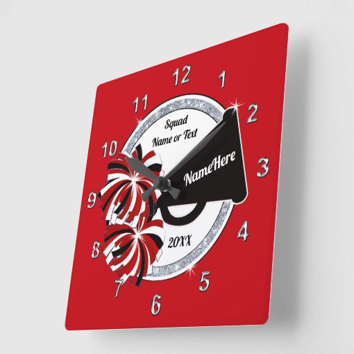 Cheerleader Room Decorating Ideas, Cheer Clock | Zazzle