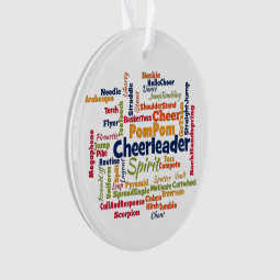 Cheerleader Word Cloud (Cheer Leader) Ornament | Zazzle