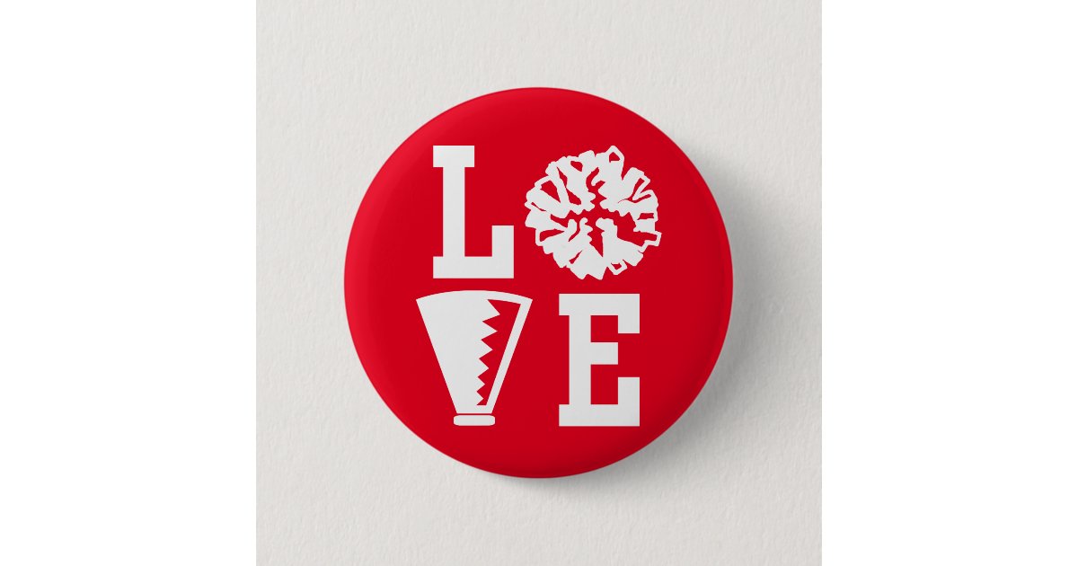 Cheerleaders, Love Cheer Pinback Button | Zazzle