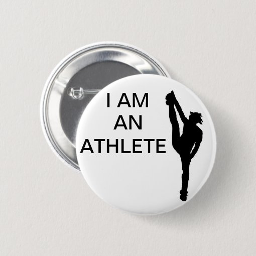 Cheerleading Athlete Button | Zazzle