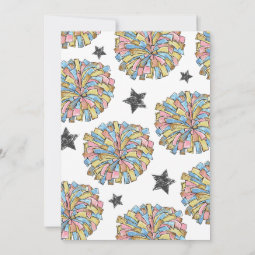 Cheerleading Birthday Invitations | Cheer Party | Zazzle