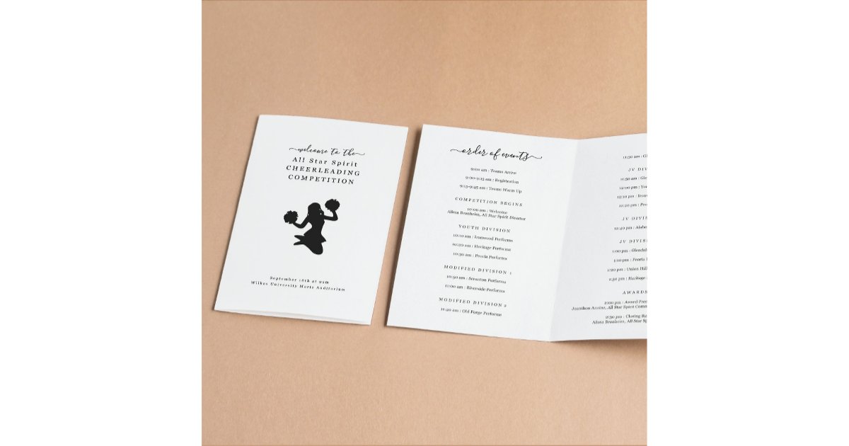 Cheerleading Cheer & Dance Competition Program Flyer | Zazzle
