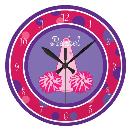 Cheerleading Cheerleader Wall Clock | Zazzle.com