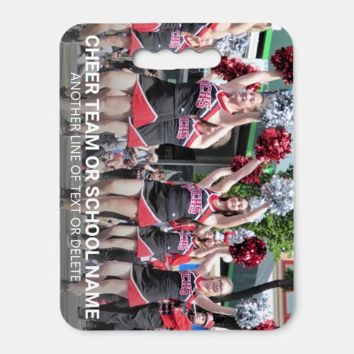 Cheerleading Club Photo And Name Personalized Seat Cushion | Zazzle