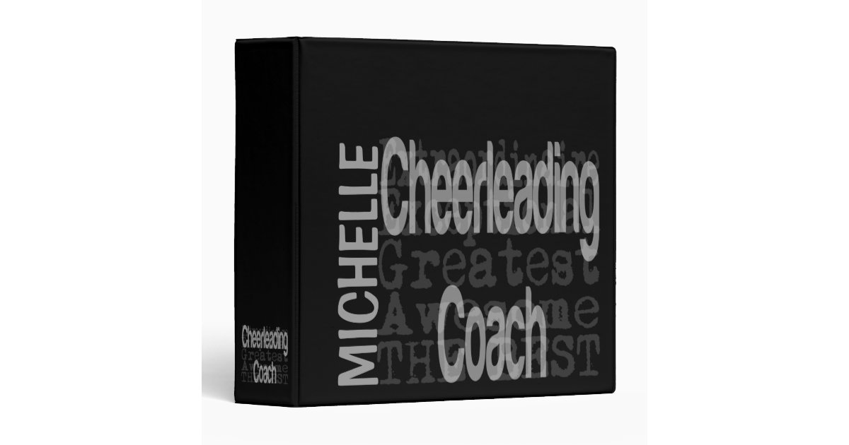 Cheerleading Coach Extraordinaire CUSTOM 3 Ring Binder | Zazzle