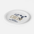 Cheerleading Gold and Navy Cheer Birthday Paper Plates | Zazzle