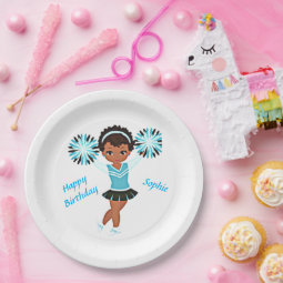 Cheerleading "Happy Birthday" Paper Plates | Zazzle