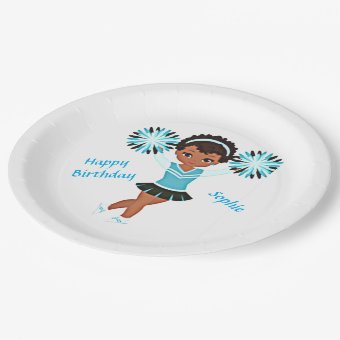 Cheerleading "Happy Birthday" Paper Plates | Zazzle
