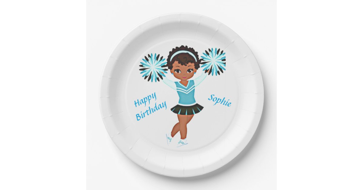 Cheerleading "Happy Birthday" Paper Plates | Zazzle