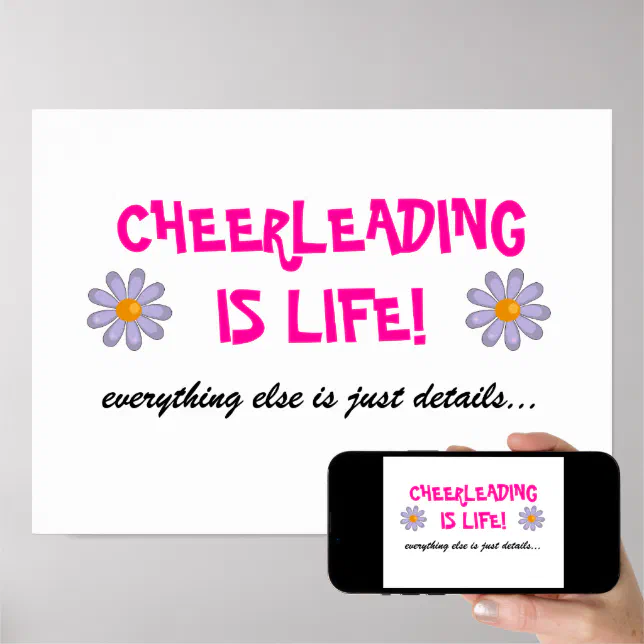cheerleading is life poster | Zazzle