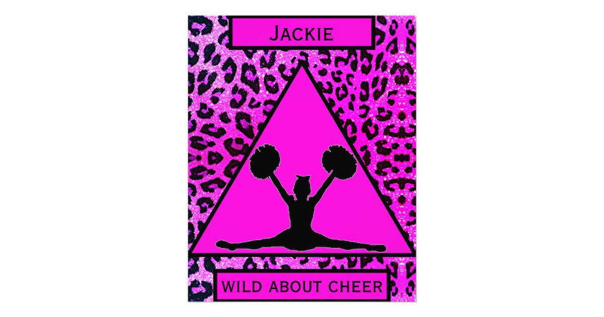 Cheerleading Leopard Wild About Cheer Photo Print | Zazzle
