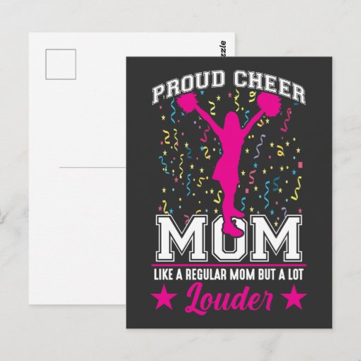Cheerleading Mom Family Support Girl Cheerleader Postcard | Zazzle