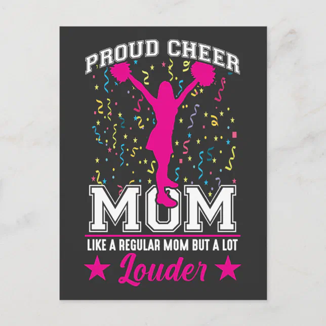 Cheerleading Mom Family Support Girl Cheerleader Postcard | Zazzle