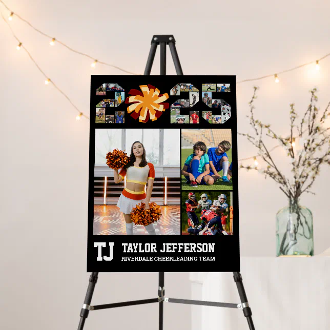 Cheerleading Senior Class of 2025 Photo Collage Foam Board | Zazzle