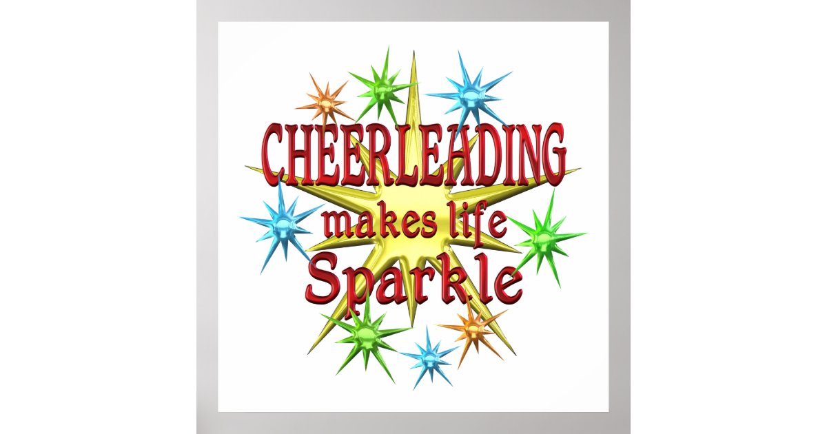 Cheerleading Sparkles Poster | Zazzle