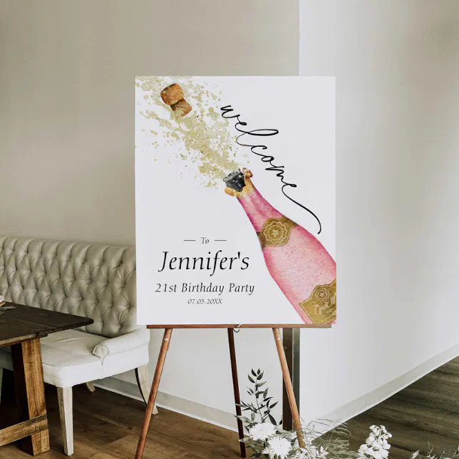 Cheers 21st Birthday Party Welcome Sign | Zazzle
