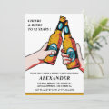 Cheers and Beers Adult Men 92nd birthday Invitation | Zazzle