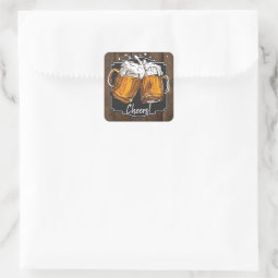 Cheers and Beers Birthday Party Stickers | Zazzle