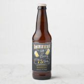 Cheers and Beers to 75 Years Birthday Party Beer Bottle Label | Zazzle