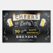 Cheers and Beers to 90 Years Birthday Sign | Zazzle