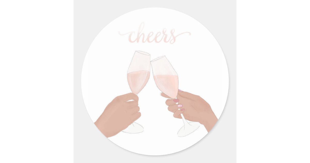 Cheers Classic Round Sticker | Zazzle