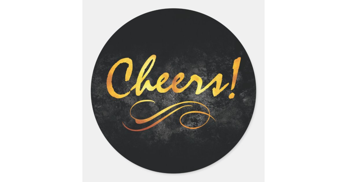 Cheers Classic Round Sticker | Zazzle