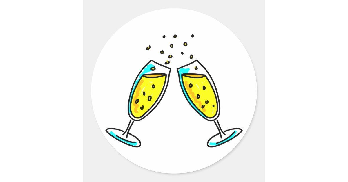 Cheers Classic Round Sticker | Zazzle