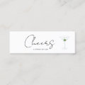 Cheers Drink Ticket Wedding Reception Mini Card | Zazzle
