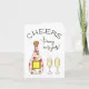 Cheers fun Champagne birthday celebrate toast Thank You Card | Zazzle