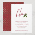 Cheers & Holly Holiday Party Invitation | Zazzle
