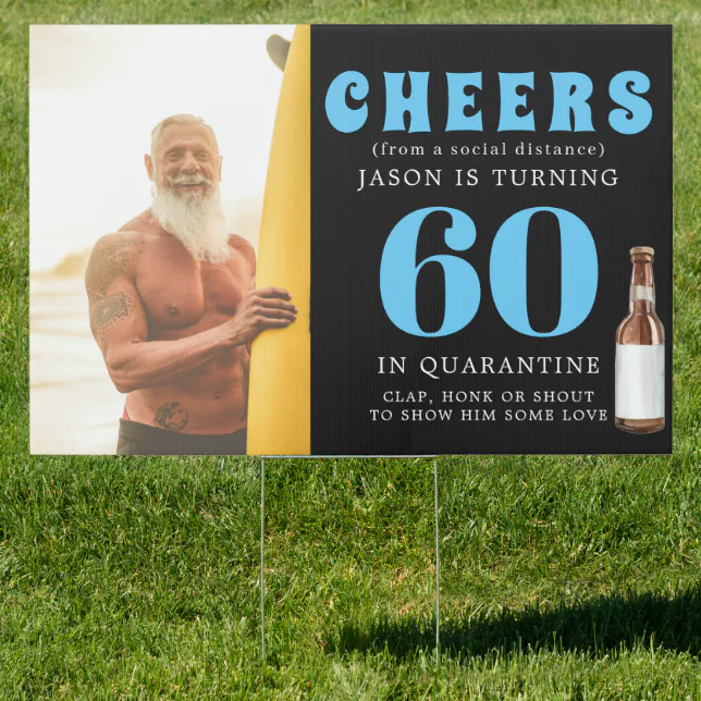 Cheers Milestone Birthday | Drive By Yard Sign | Zazzle