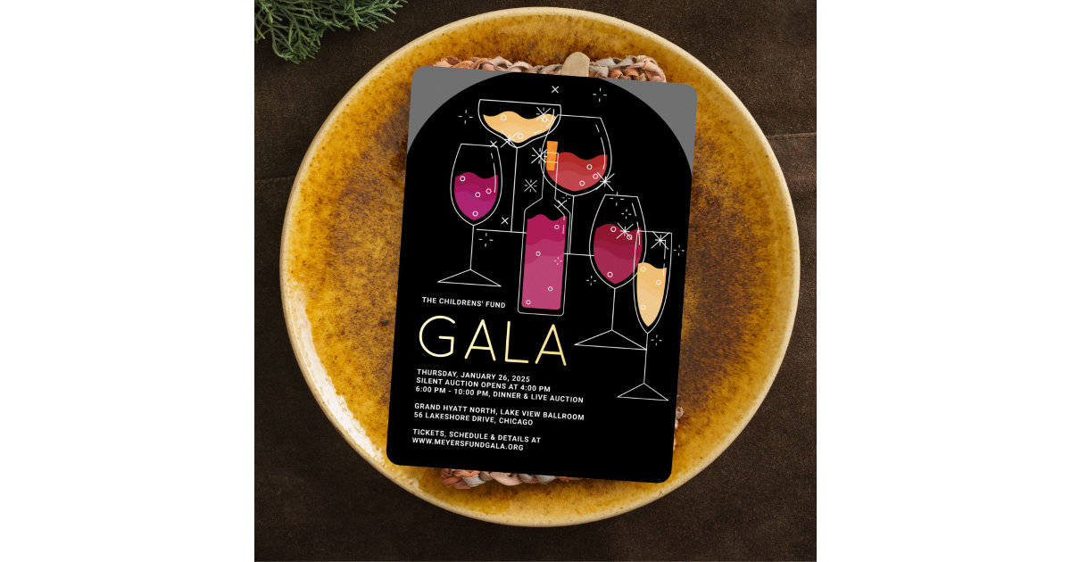 Cheers Modern Gala Invitation Foil Invitation | Zazzle