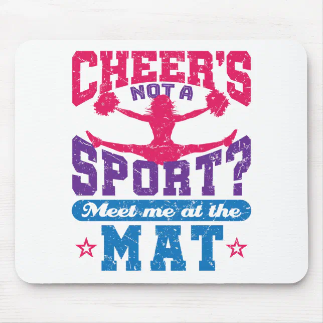 Cheer's Not a Sport Funny Cheerleading Cheerleader Mouse Pad | Zazzle