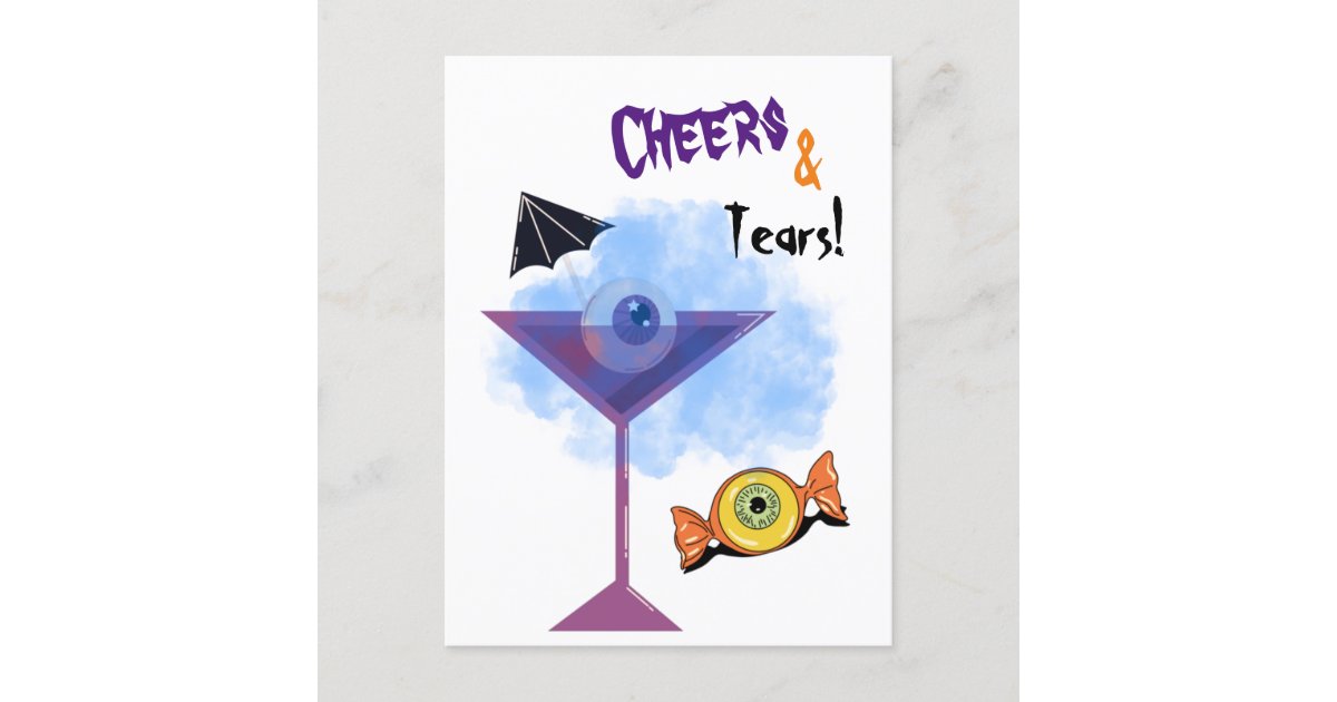 Cheers & Tears Halloween Party Invitation | Zazzle