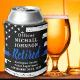 Cheers Thin Blue Line Flag Police Retirement Can Cooler | Zazzle