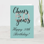 Cheers to 50 years Happy Birthday 50th Card | Zazzle