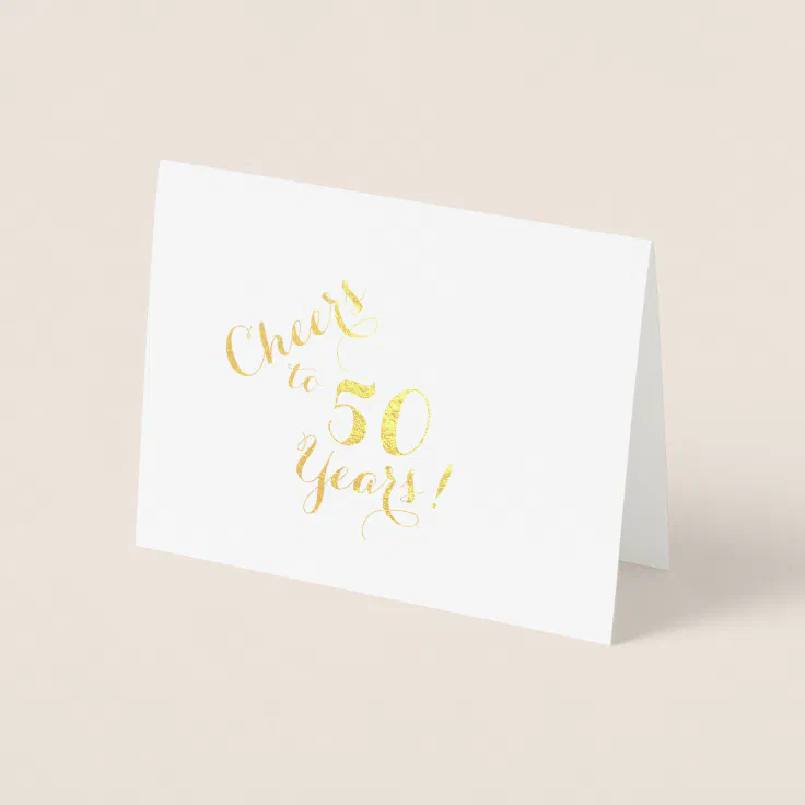 Cheers to 50 Years Note Card | Zazzle