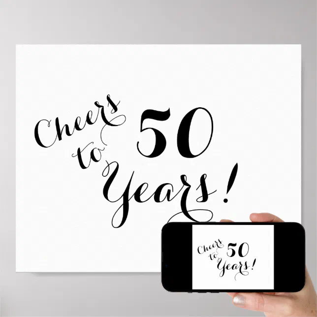 Cheers to 50 Years Poster | Zazzle