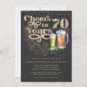 Cheers to 70 Years | Milestone Birthday Party Invitation | Zazzle
