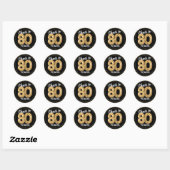 Cheers to 80 Years Adult Birthday Classic Round Sticker | Zazzle
