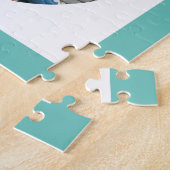 Cheers to 80 Years Number 80 Photo Collage Square Jigsaw Puzzle | Zazzle