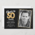 Cheers to Fifty Years 50th Birthday Photo Invitation | Zazzle