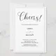 Cheers to Forev Cheers Elegant Minimalist Simple Invitation | Zazzle