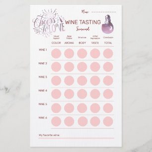 Wine Scoring Cards Printable