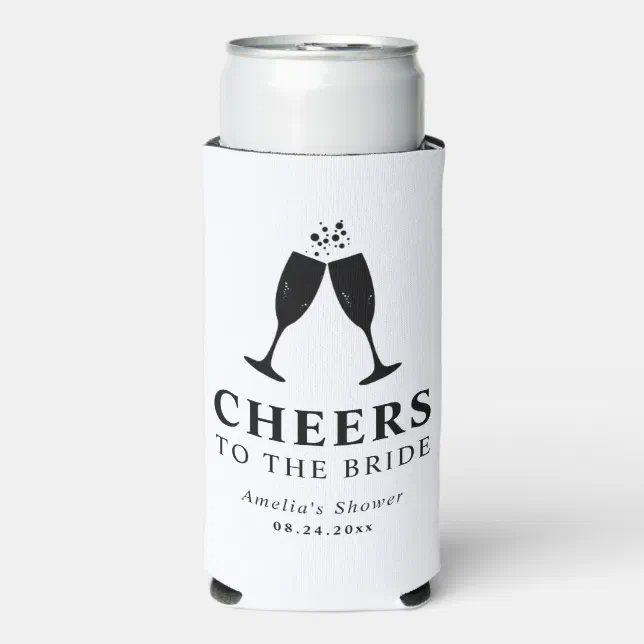 Cheers to the Bride Brunch & Bubbly Bridal Shower Seltzer Can Cooler ...