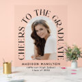 Cheers to the Graduate Arch Photo Graduation Party Acrylic Sign | Zazzle