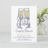 Cheers to the Grooms Couples Wedding Shower Invitation | Zazzle