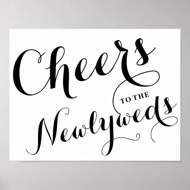 Cheers to the Newlyweds | Wedding Poster | Zazzle